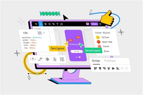 premium vector collaborative web application for interface design