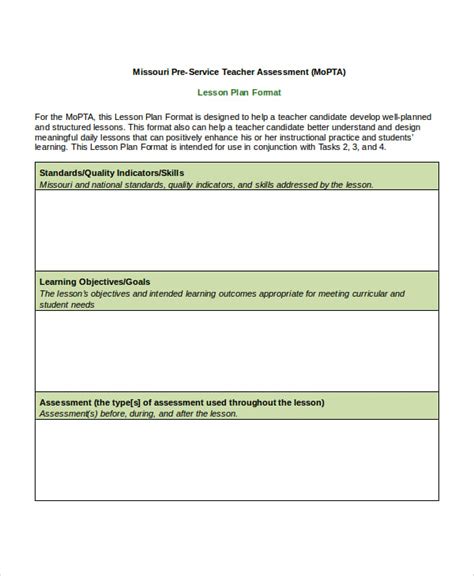 Lesson Plan Template 14 Free Word Pdf Documents Download