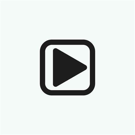 Icono De Botón De Reproducción En Estilo Moderno Y Plano Aislado En Fondo Gris Símbolo De