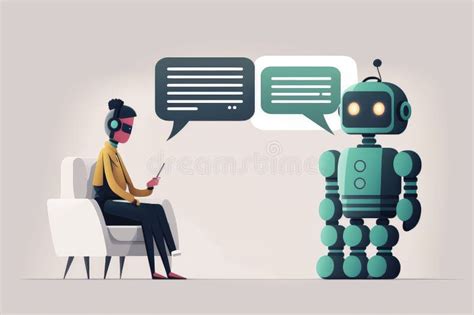 chatbot robot conversing with customer answering questions and