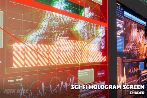 sci fi hologram screen shader