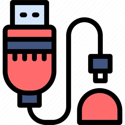 Usb Cable Connection Connector Electronics Charge Icon Download On Iconfinder