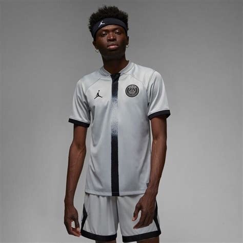 Mens Jordan Psg Away Shirt 2022 23 Grey Size Xx Large U2 Black Dress