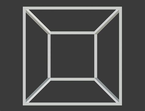 Tesseract Hypercube 3d Model 14 Stl Blend 3ds Obj Fbx Unknown