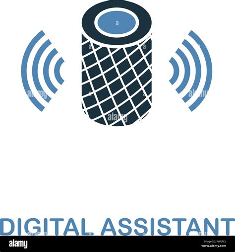 Digital Assistant Icon In Two Colors Design Premium Style From Smart