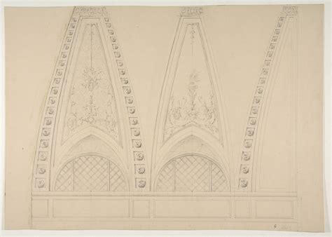 Jules Edmond Charles Lachaise Designs For Decorated Pendentives The
