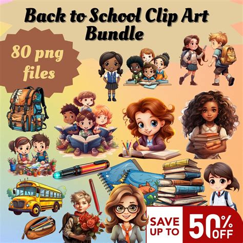 Back To School Clip Art Bundle Back To School Educational