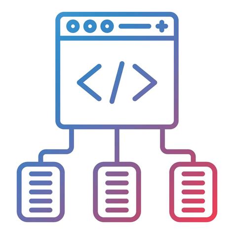 Code Framework Line Gradient Icon 18721817 Vector Art At Vecteezy