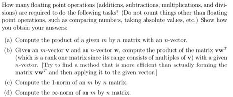 solved how many floating point operations additions