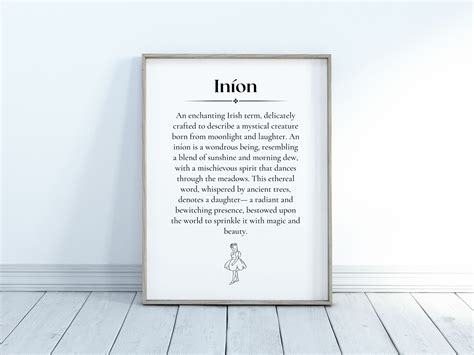 Inion Definition Printable Irish Daughter Inion Definition Etsy