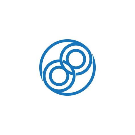 Linked Circles Object Chain Overlap Logo Vector 7733477 Vector Art At Vecteezy