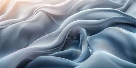A Serene Abstract Background Featuring Flowing 3d Silk Fabric With A Gradient From Soft Grey To