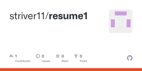 GitHub Striver11 Resume1