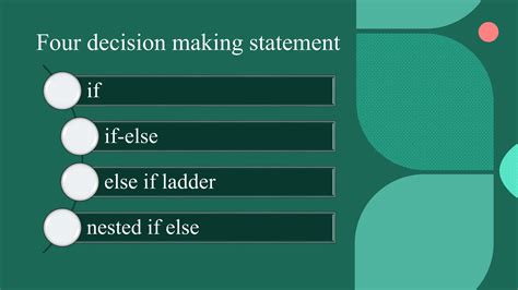 If Statements In C Pptx Programming Languages Computing