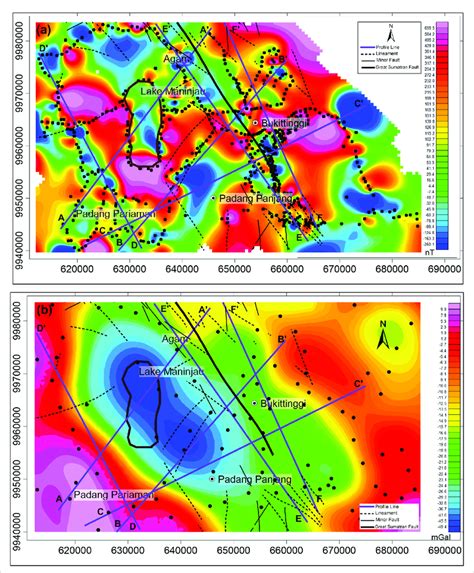 A The Filtered Magnetic Anomaly Map Of The Sianok Segment Along With