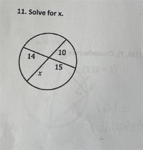 Solved Solve For X Chegg Com