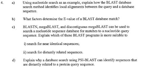 solved a ﻿using nucleotide search as an example explain
