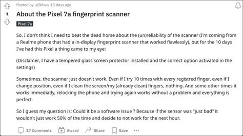 Google Pixel 7A Fingerprint Not Working How To Fix