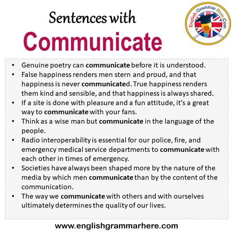 Sentences With Communicate Communicate In A Sentence In English