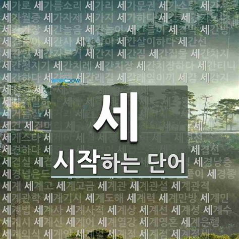 세로 시작하는 네 글자 단어는 1045개