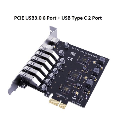 Jual PCIE USB 8 Port USB3 0 USB Type C PCI Express USB C HUB High Speed Shopee Indonesia