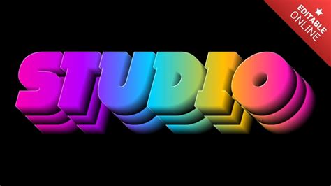 Studio | Repeat Layered Gradient | Text Effect Generator