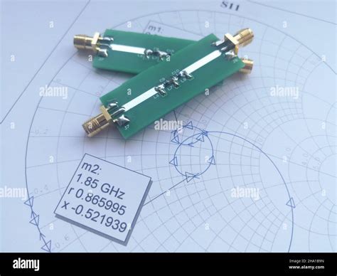 Pcb With Microstrip Line And Lumped Components As A Low Pass Filter In