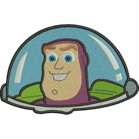 Buzz Lightyear Head Machine Embroidery Design 4 Sizes Disney
