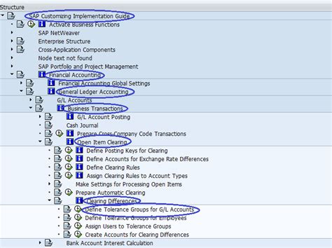 define tolerance groups for g l accounts sap tutorials