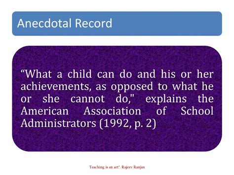 Anecdotal Records School Education Solutions