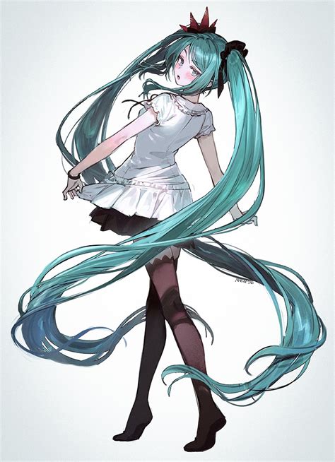 Safebooru 1girl Aqua Hair Commentary English Commentary Hatsune Miku