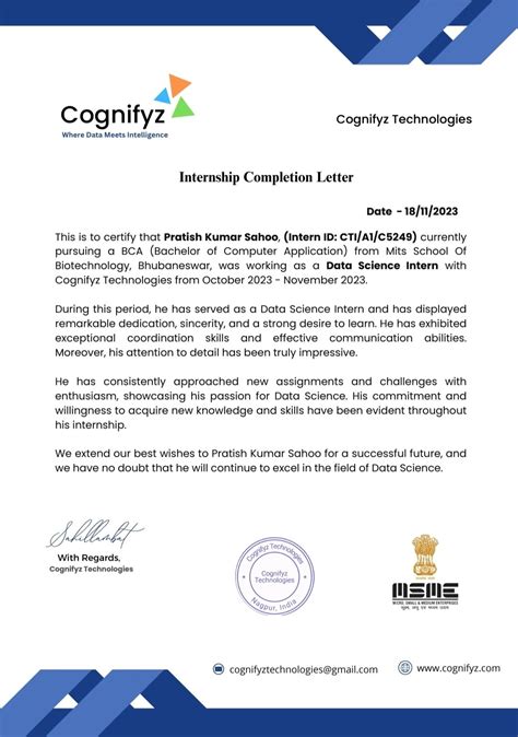Pratish Kumar Sahoo On Linkedin Cognifyz Cognifyztech