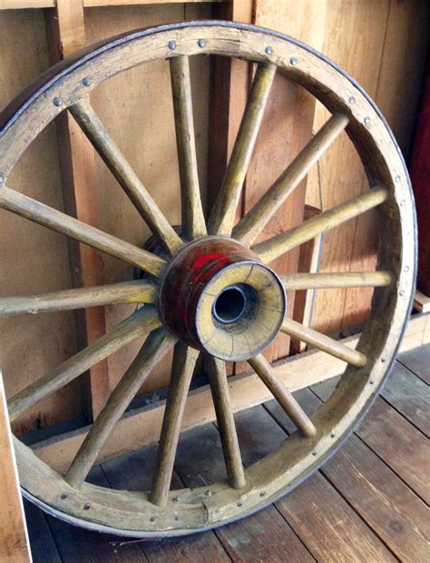 Old Wooden Wagon Wheel