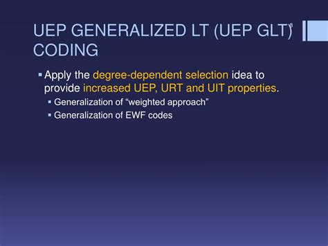 Ppt Generalized Unequal Error Protection Lt Codes For Progressive Data Transmission Powerpoint