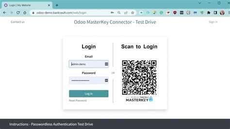 odoo erp masterkey connector for passwordless authentication odoo