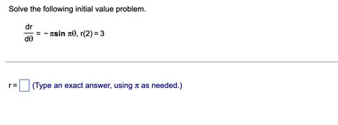 solved solve the following initial value problem