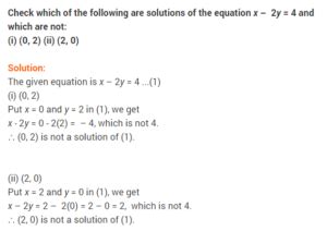 NCERT Solutions For Class Maths Chapter Linear Equations In Two Variables Ex