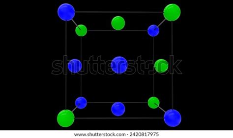 Argon Crystal Structure 3d Illustration Stock Illustration 2420817975