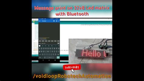 wireless message print on 32x8 led matrix display demo youtube