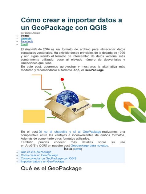 Cómo Crear E Importar Datos A Un Geopackage Con Qgis Descargar Gratis Pdf Software Informática