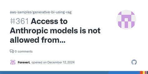 Access To Anthropic Models Is Not Allowed From Unsupported Countries Issue 361 Aws Samples