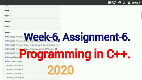 Assignment 6 Programming In C Weak 6 Nptel Swayam Nptel Assignment Answer