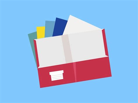 Premium Vector Paper File Folders Presentation Notebook Miscellaneous