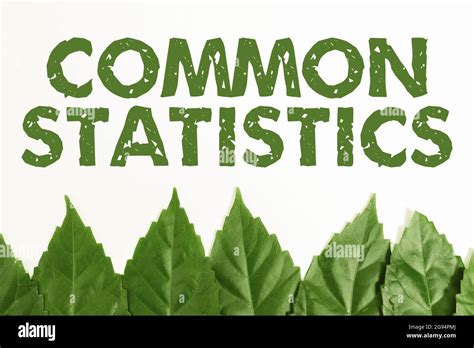 Conceptual Caption Common Statistics Word Written On Used To Calculate Values Related To