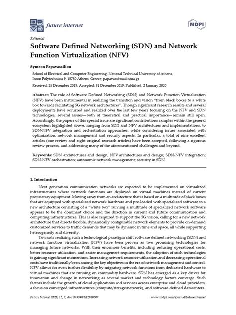 Software Defined Networking Sdn And Network Functi Pdf Computer