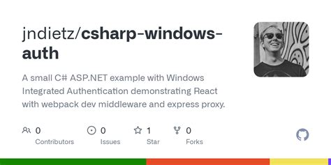 github jndietz csharp windows auth a small c asp example with