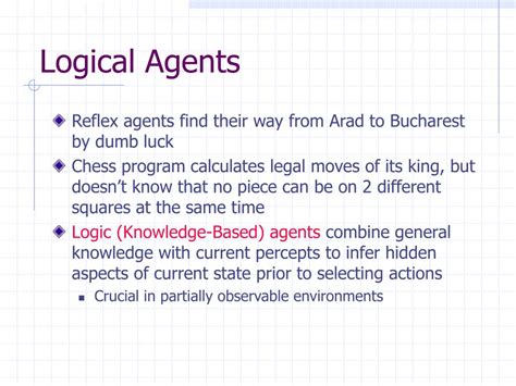 PPT Logical Agents PowerPoint Presentation Free Download ID