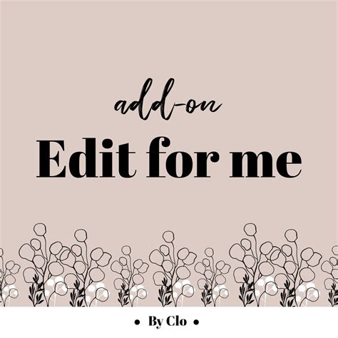 Edit For Me Add On Editing Service For Any Template Etsy UK