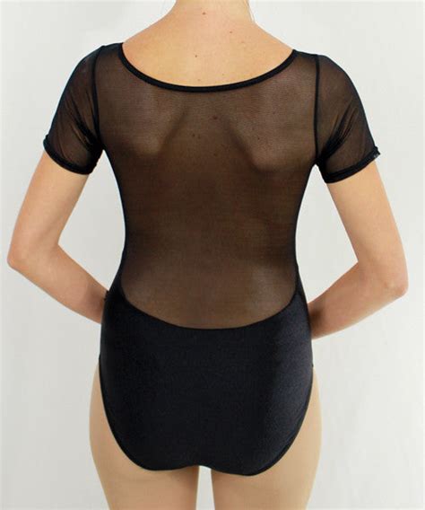 Leotard Mesh And Lycra Heart Shaped Black Lslm01b Turning Point