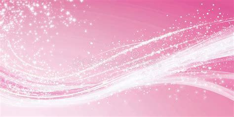 Pink Abstract Background With Sparkling White Swirls And Glimmering Lights Stock Illustration